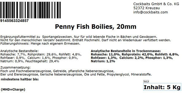 Penny Fishboilies, 5 Kg Beutel, 39,95